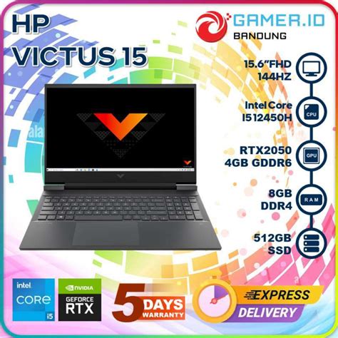 Jual HP Victus 15 I5 12450H RTX2050 8Gb 512Gb 15 6FHD IPS 144Hz Blit Di Seller GAMER ID BANDUNG