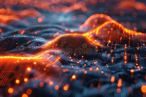 Close Up Abstract Virtual Business Graph Technology Concept Stock