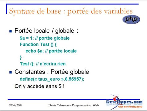 cours de programmation web php