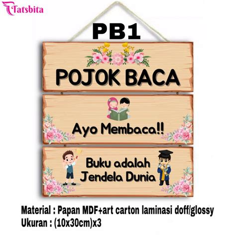 Jual Tatsbita Pajangan Hiasan Dinding Dekorasi Wall Decor Pojok Baca