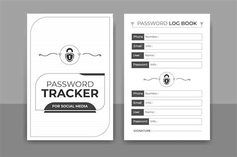 Password Tracker Kdp Interior Vectors And Illustrations For Free Download