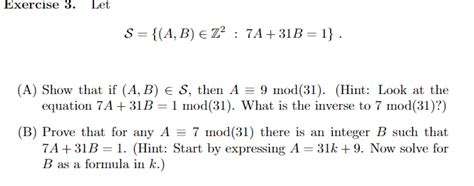 Solved Exercise Let S A B Z A B A Show That Chegg Com