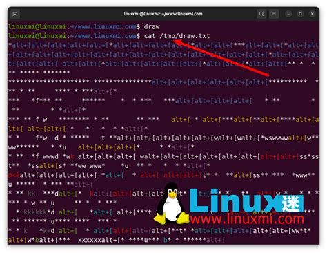 如何在 Linux 终端中使用 Draw 创建彩色 Ascii 艺术 Linux迷