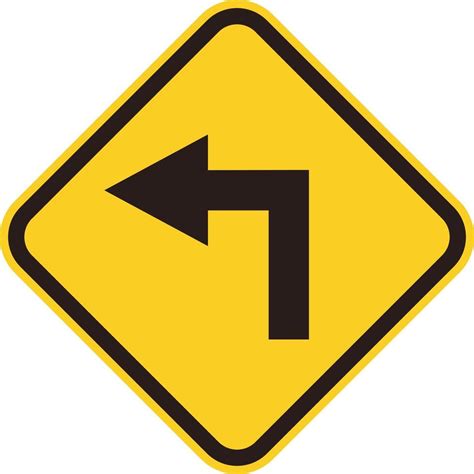 Sharp Left Turn Signal 46475571 Vector Art At Vecteezy