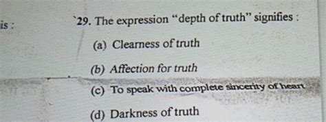 29 The Expression Depth Of Truth Signifies A StudyX