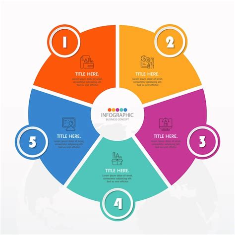 Premium Vector Basic Circle Infographic Template With 5 Steps
