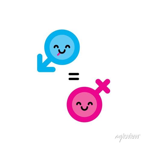 Gender Equality Icon Sex Vector Symbol Female And Male Sign • Wall