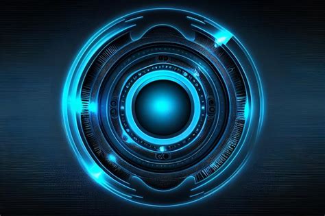 Premium Photo Close Up Of Circular Shaped Object With Blue Light
