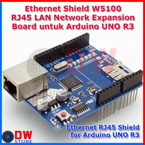 jual ethernet w5100 shield arduino lan network expansion board untuk