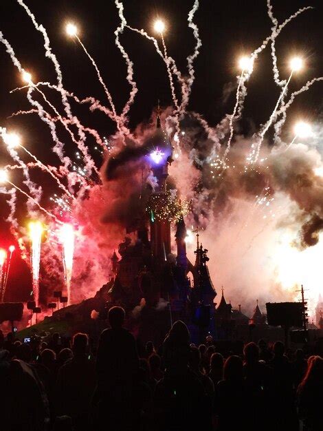 Premium Photo Firework Display At Night
