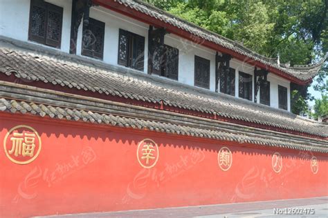 四川成都文殊院寺庙红墙 高清图片下载 红动中国