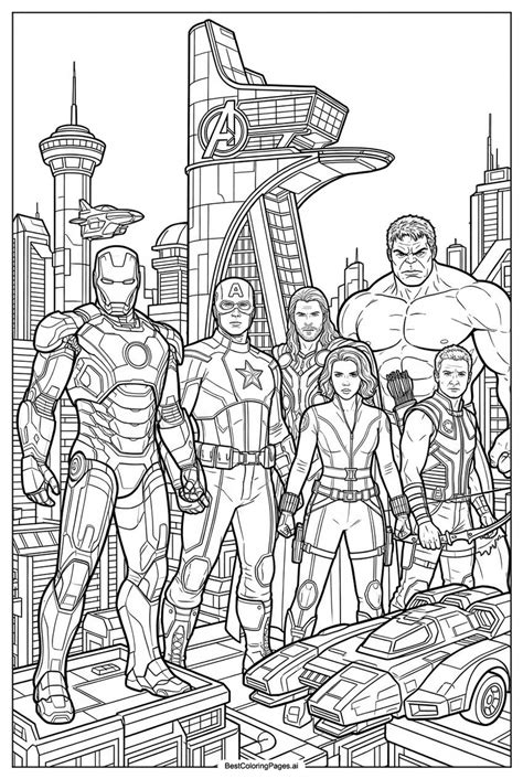 43 Avengers Coloring Pages Free Pdf And Png Printable