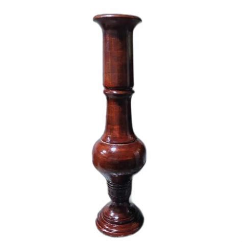 Polished Brown Wooden Flower Vase Size Medium At Rs 900piece In
