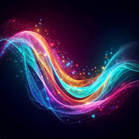 Colorful Abstract Wave Background Premium Ai Generated Image