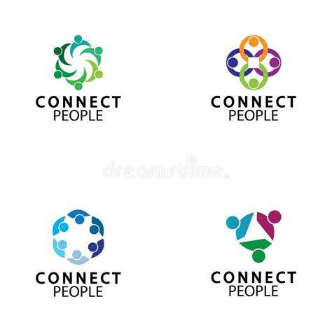People Connect Logo Design Template Connection Logo For Business Stock