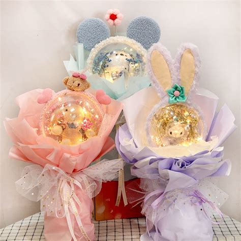 情人節滿天星干花束波波球星黛露禮盒送女生女朋友閨蜜生日禮物 永生花束 乾燥花束 畢業花束 生日禮物 蝦皮購物
