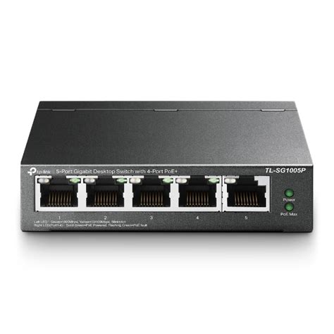 TL SG1005P 5 Port Gigabit Desktop Switch With 4 Port PoE TP Link