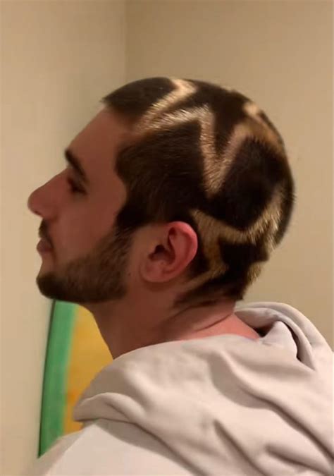 Star Bleach Buzzcut In 2024 Bleached Hair Men Hair Colour Design