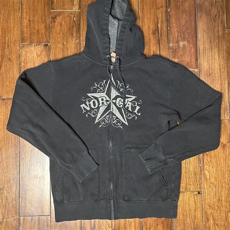 Norcal Zip Up Hoddie Size Large Condition Depop