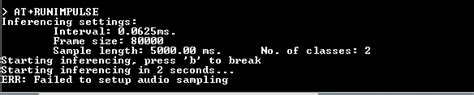Err Failed To Setup Audio Sampling Help Edge Impulse Forum
