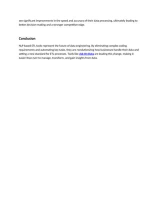 How NLP Based ETL Tool Is Changing The Future Of Data Engineering Docx