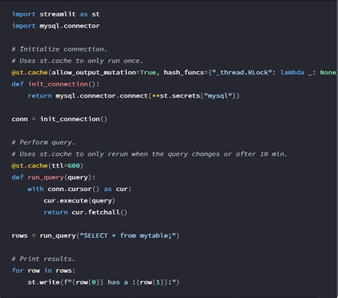 连接数据库报错 Using Streamlit Streamlit