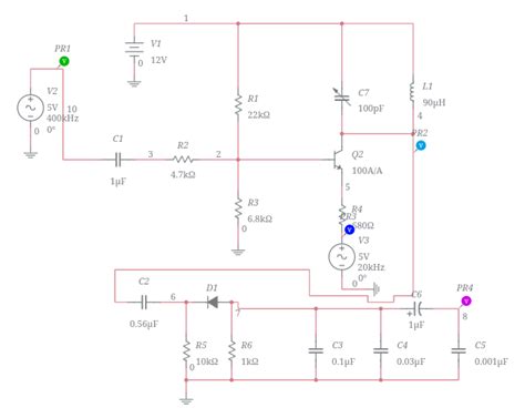 FM Demodulation Circuit Multisim Live