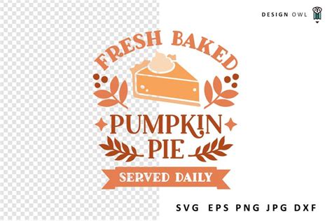 Fresh Baked Pumpkin Pie Bakery Sign Svg