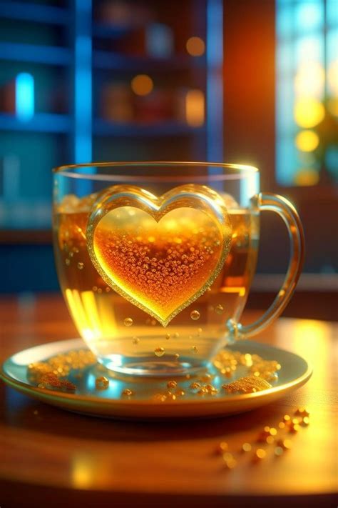 Сердце Чашка чая Чашка Чай