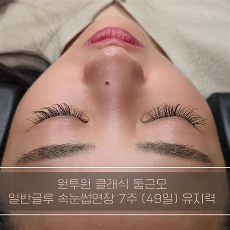 뷰티풀라인 원투원 클래식 둥근모 일반글루 속눈썹연장 유지력 7주 더블 볼륨 등등아니고 원투원클래식연장 유지력입니다 Led연장