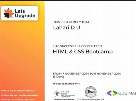 lahari lahari on linkedin html css letsupgrade