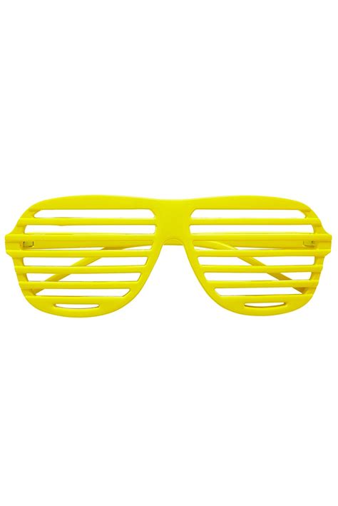 Neon Yellow Party Glasses Specs And Shades Carnival Accessories