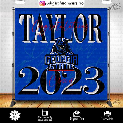 Graduation 8x8 Custom Backdrop Design Digital File Only Digital Dow Digital Moments Rio