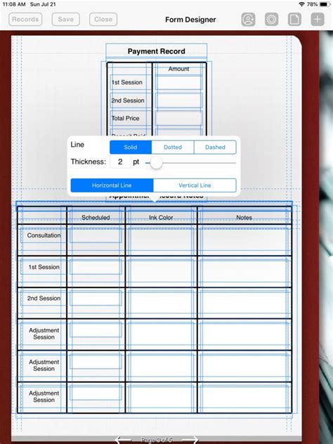 Creating A Form That Includes A Table With Grid Lines FormConnections