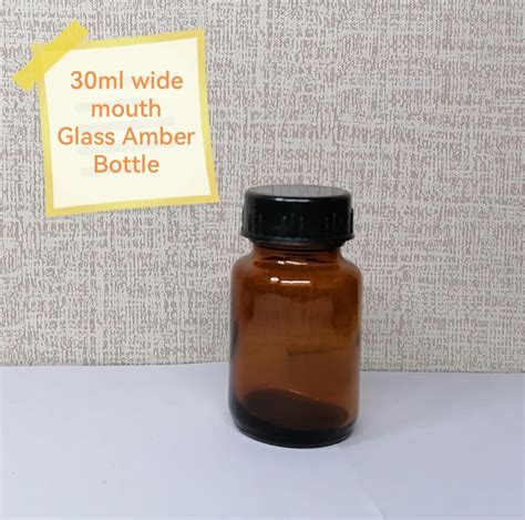 30ml Glass Wide Mouth Amber Bottle Jar Lazada PH