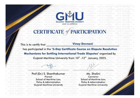 Internationaltrade Disputeresolution Learningjourney Vinay Devnani