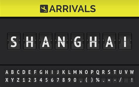 공항 보드 글꼴 무료 벡터