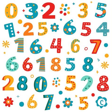 Fondo Colorido De Letras Y Números Vector Premium Generado Con Ia