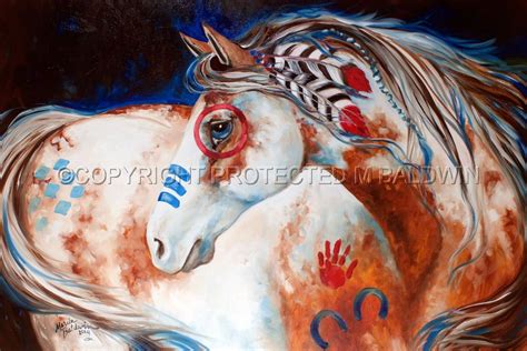 Contemporary Painting Sun Rising Indian War Horse Original Art