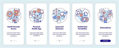 2d Icons Representing Health Interoperability Resources Mobile App Screen Set Walkthrough 5