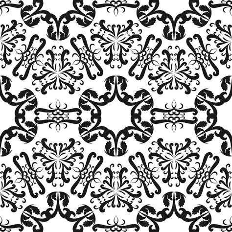 Premium Vector Seamless Decorative Black Pattern On A White Background Oriental Ornament With