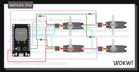 servos.ino - Wokwi ESP32, STM32, Arduino Simulator