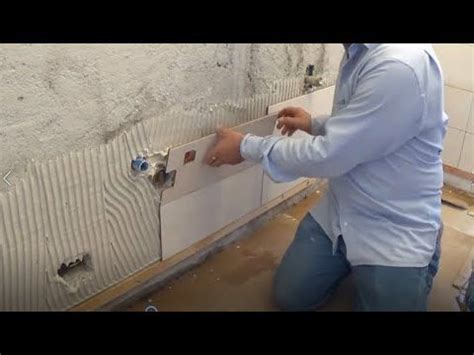 Cómo colocar ceramica en la pared YouTube Tile installation