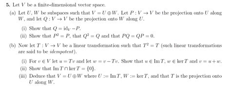 solved 5 let v be a finite dimensional vector space a