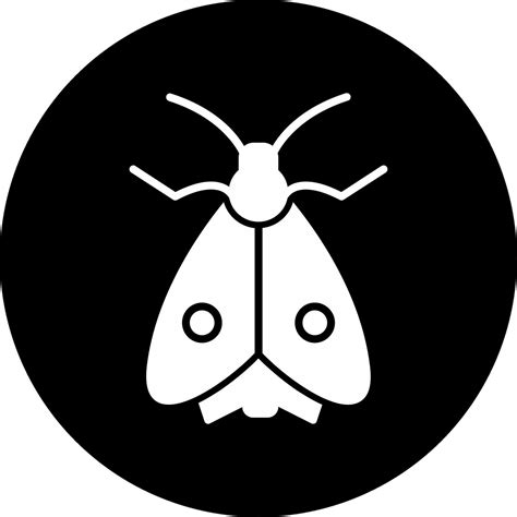 Nocturnal Winged Moth Glyph Circle Inverted 67136323 Vector Art At Vecteezy