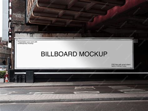Premium Psd Billboard Mockup On Underpass Wall