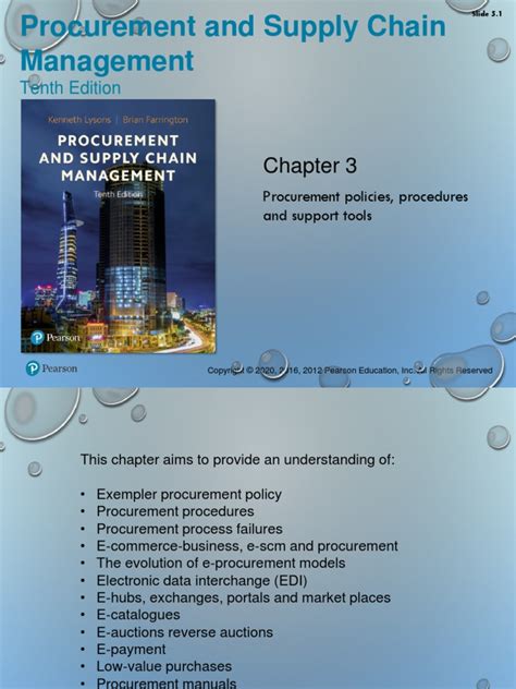 Chapter 3 Procurement Policies Procedures And Support Tools Pdf