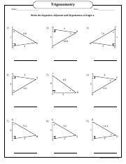 Learn Trigonometry Opposite Adjacent And Hypotenuse Of Angle
