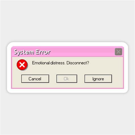 System Error Sticker In 2023 Custom Stickers Aesthetic Stickers