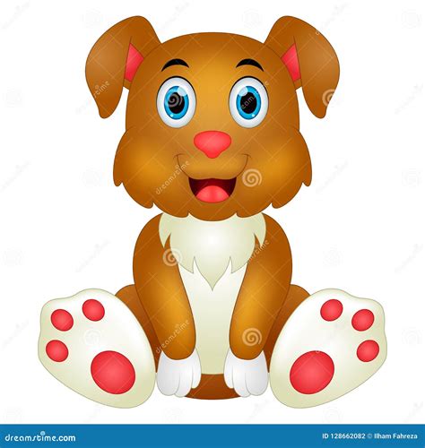 Happy Dog Illustration Stock Vector Illustration Of Mammal 128662082